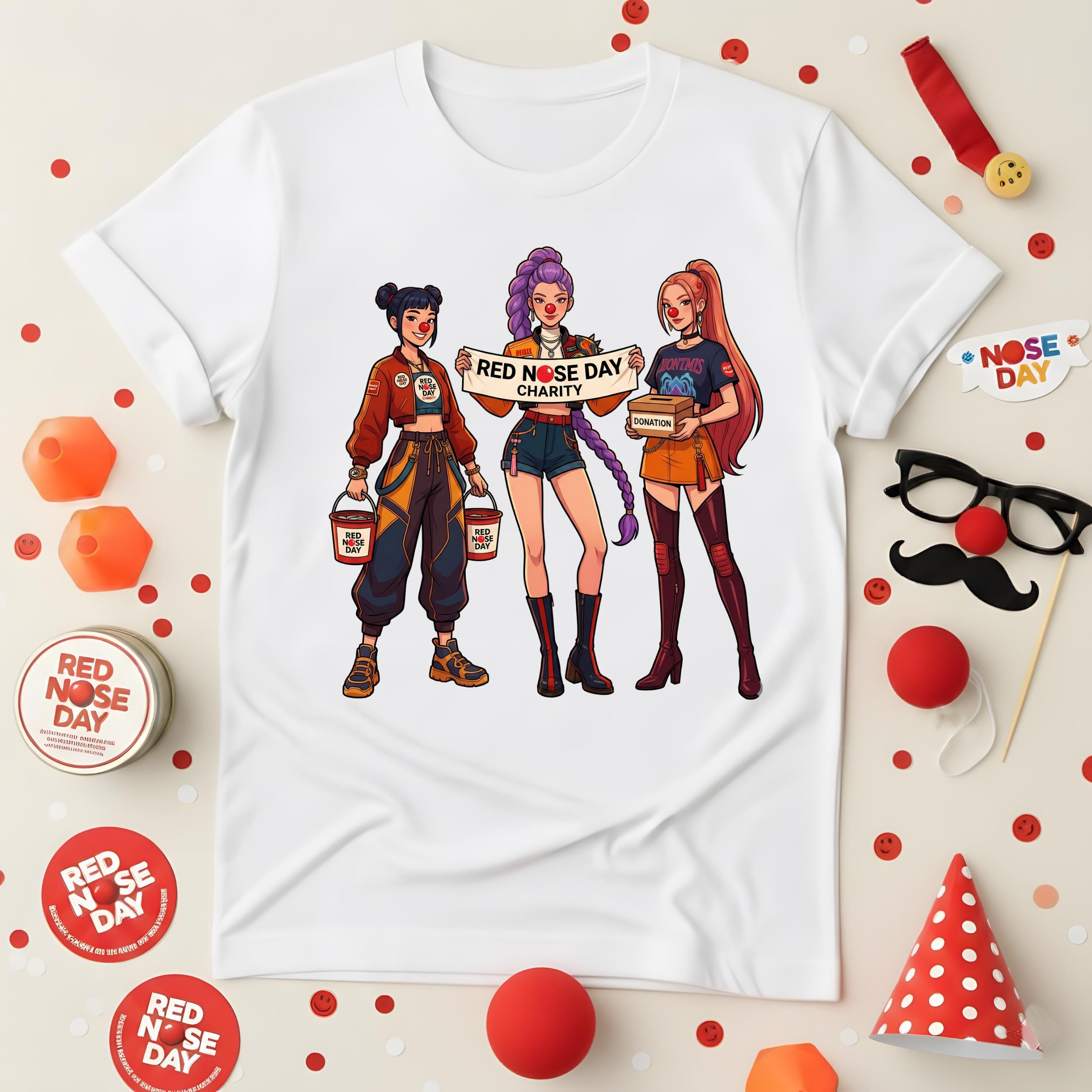 K-pop Red Nose Day PNG SVG Bundle | 40 Designs | T-shirts, Stickers ...
