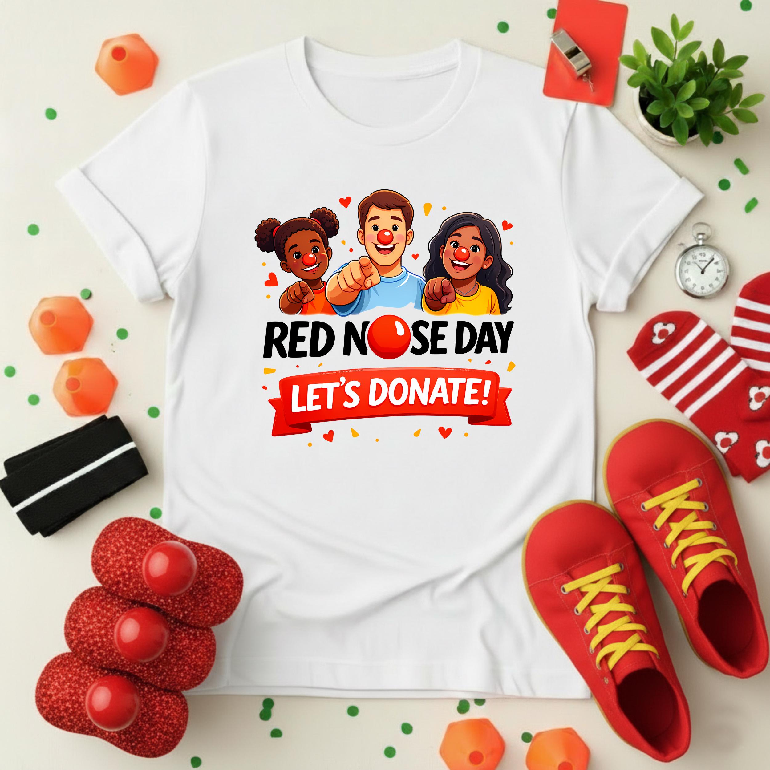 Red Nose Day Cartoon PNG Bundle | 40+ Comic Relief Designs (digital ...