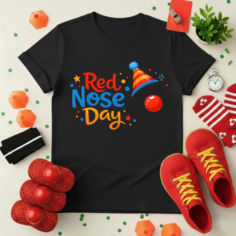 Red Nose Day Cartoon PNG Bundle | 40+ Comic Relief Designs (digital ...