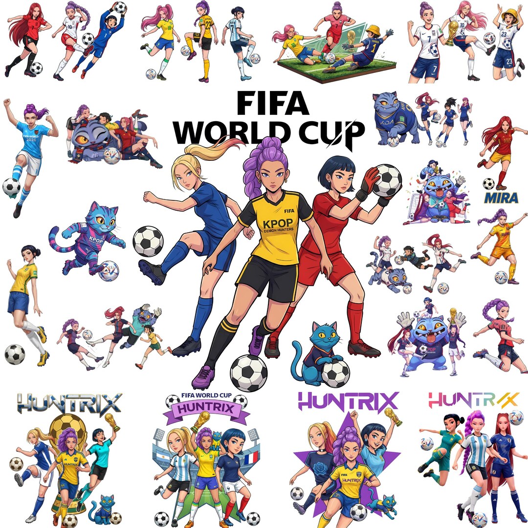 Kpop Demon Hunters PNG Clipart, 90+ Soccer World Cup 2026, Fan Art ...