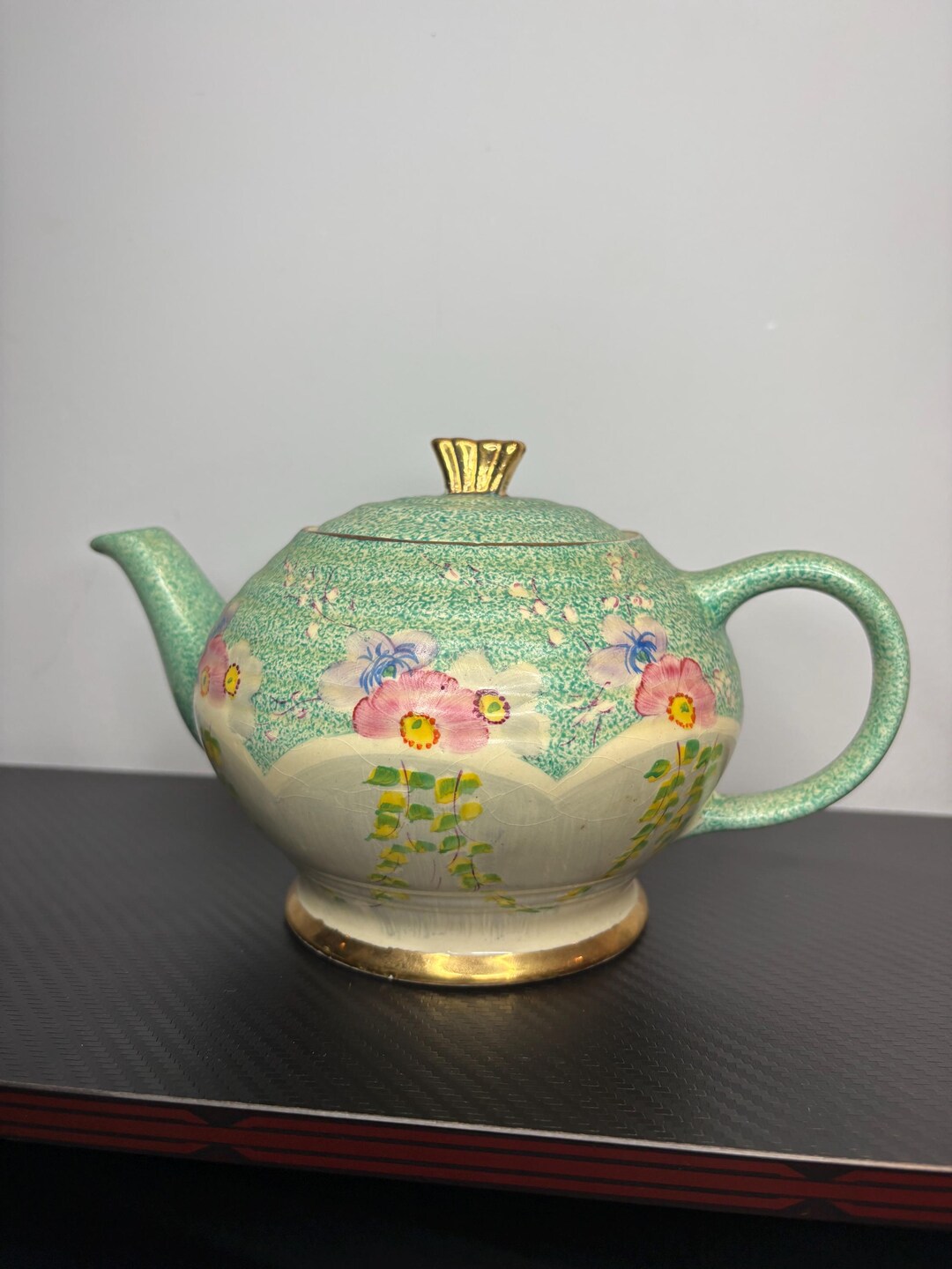 Sadler Jade Green Tea Pot - Etsy