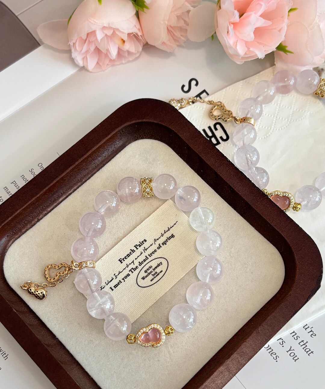 Taurus Constellation Bracelet | Rose Quartz Crystal, Blessed in Temple ...
