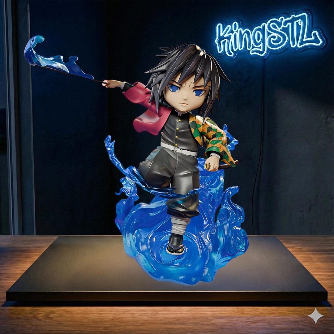 Demon Slayer – Giyu Tomioka | Water Hashira Tranquil Fury STL Statue ...
