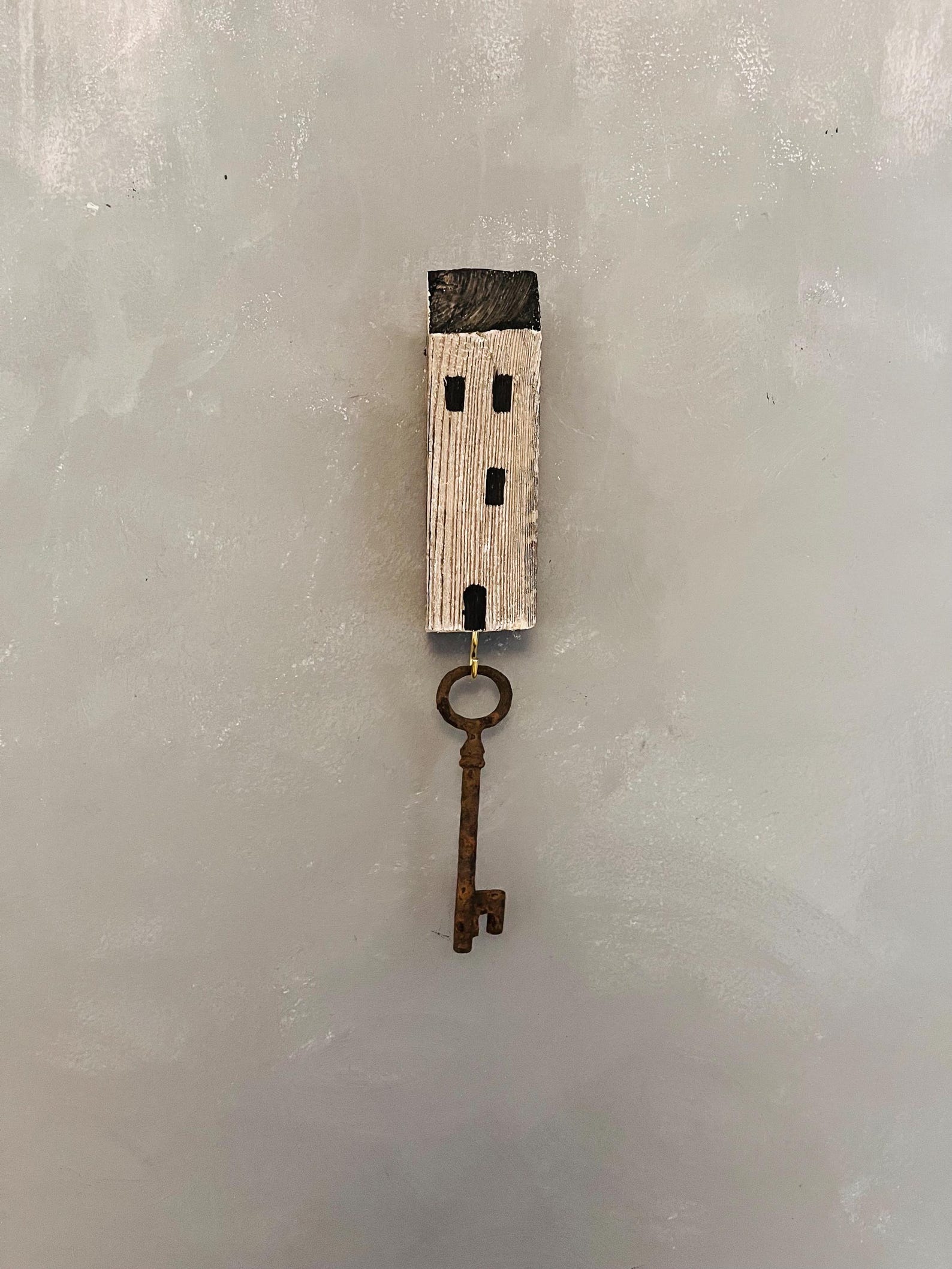 Cute Farmhouse Key Hanger, Handmade Key Holder, Artistic Wall Hook ...