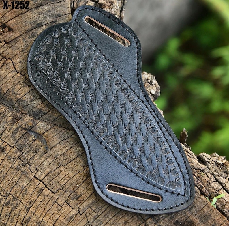 Handmade Leather Sheath Fixed Blade Knife Pancake Cover Fits up to 4"—4 ...