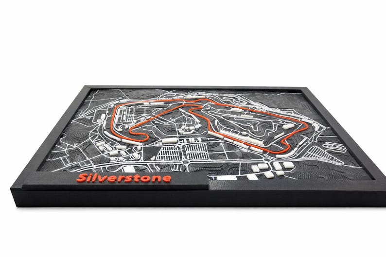 Silverstone Circuit 3D Track Map | Formula 1 Racing Fan Wall Art - Etsy