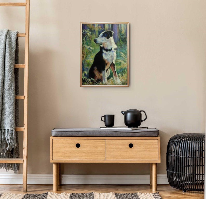 Custom Dog Oil Painting Portrait From Photo, Original Pet Art ...