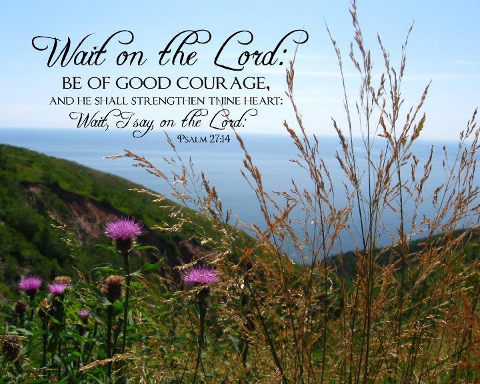 Wait on the Lord, Be of Good Courage | Psalm 27 | 8 X 10 - Christan ...