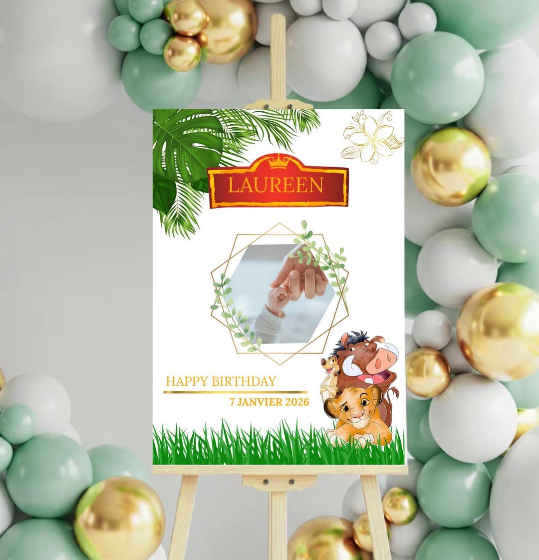 Personalized Lion King Birthday Poster - Etsy