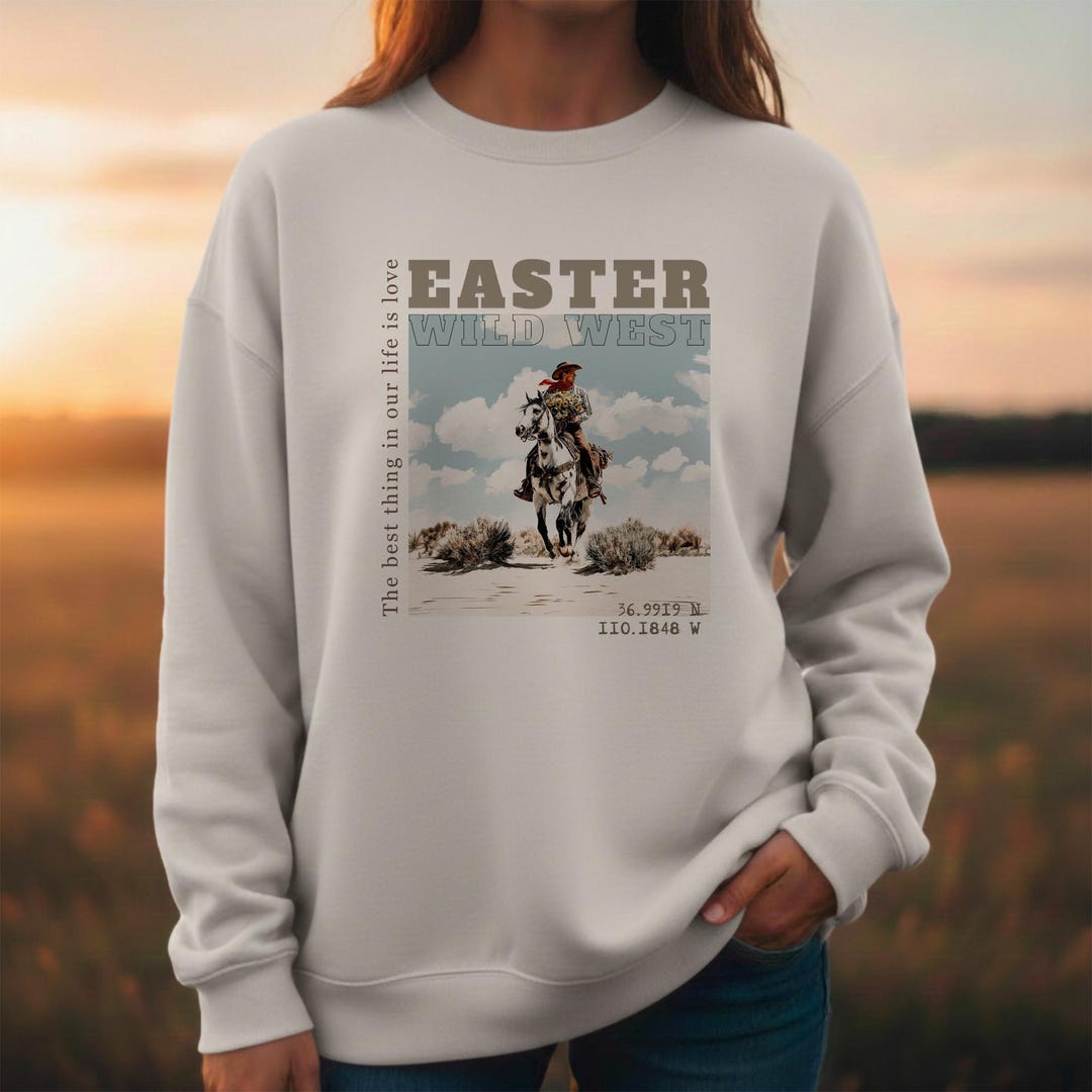 Easter Cowboy PNG | Wild West Easter Rider With Flowers | Western ...