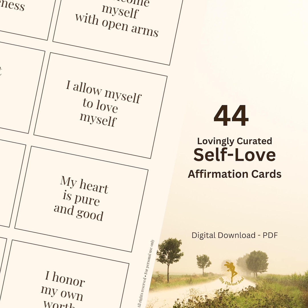 44 Lovingly Curated Self-love Affirmation Cards for a Mindful and ...