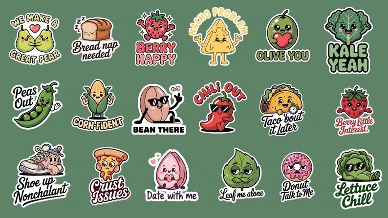 Funny Sarcastic Stickers, Kawaii Cartoon Meme Stickers, Laptop iPad ...
