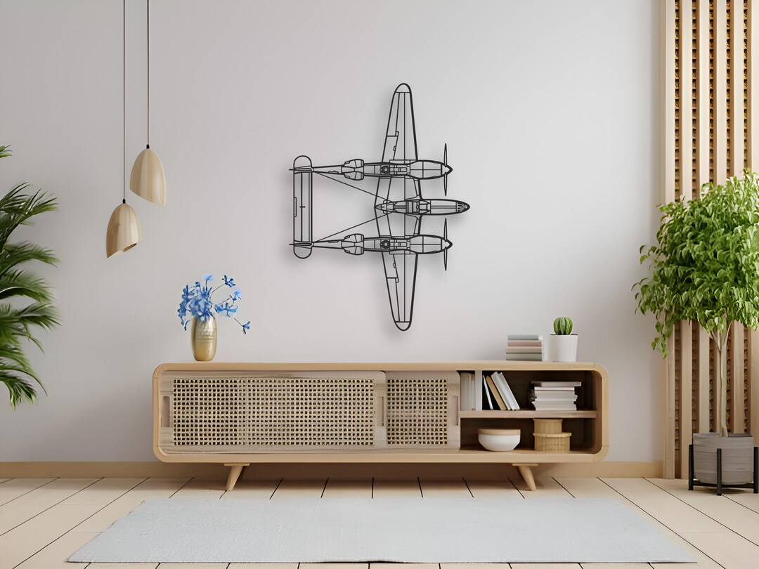 P-38 Lightning Metal Wall Decor, WWII Fighter Plane Art - Etsy