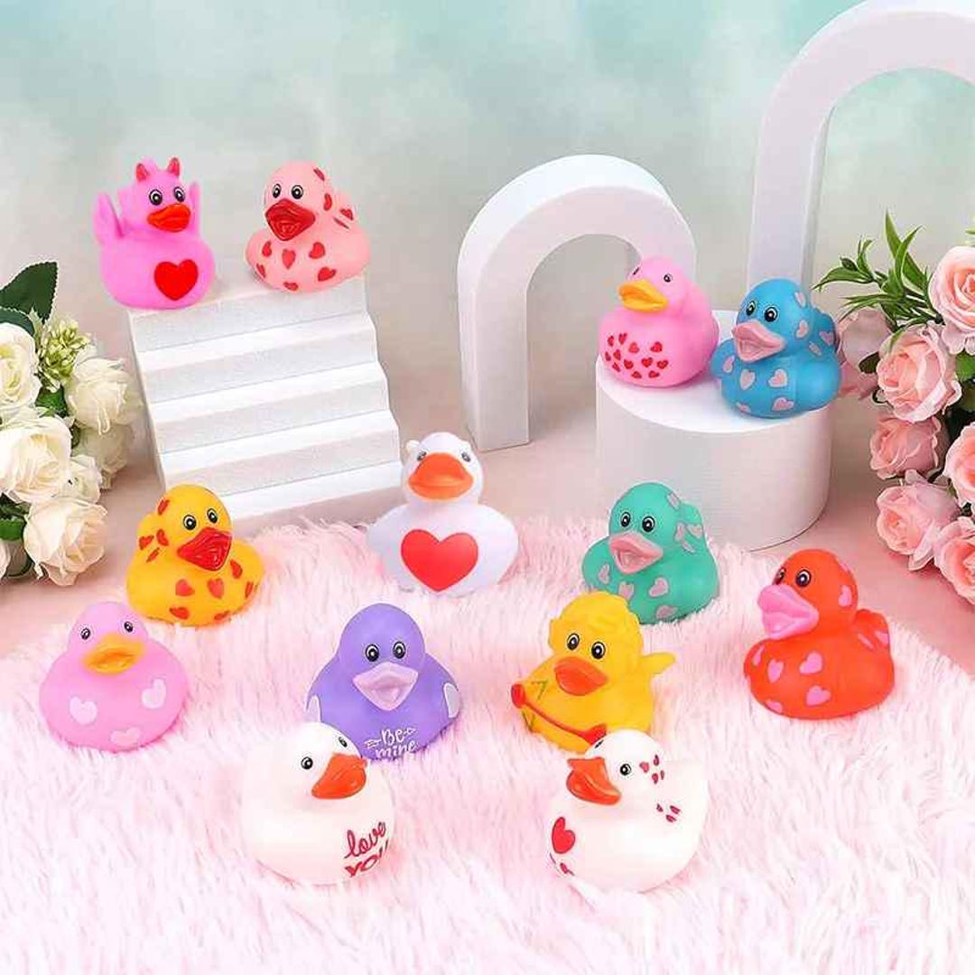 Valentine Rubber Duckies, 2” Mini Ducks, Jeep Ducking, Non Candy ...