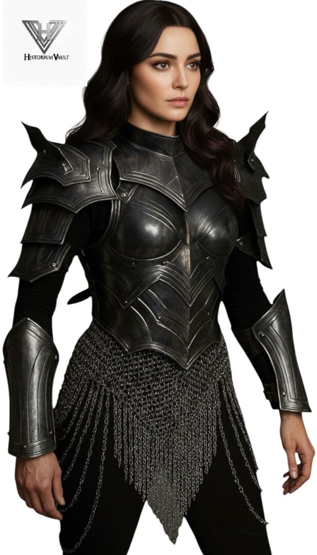 Medieval Steel Knight Lady Chainmail Armor Set – Fantasy Cosplay, LARP ...