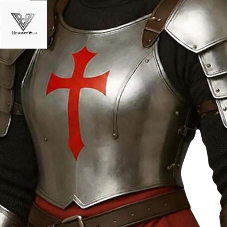 Medieval Templar Knight Breastplate ,gorget W/full Arm Set & Leg ...