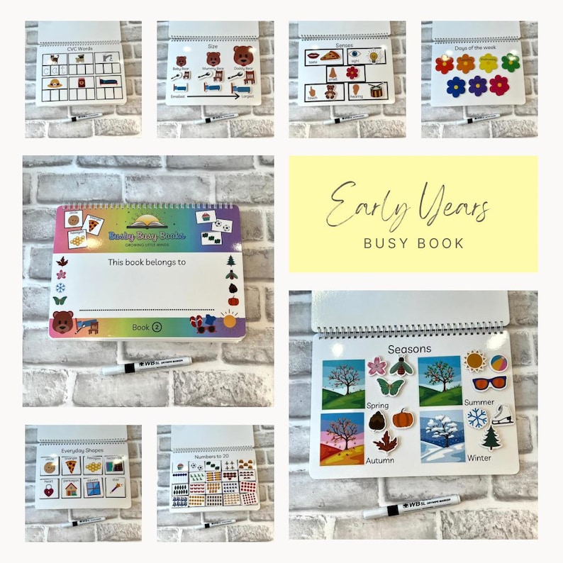 Book 2 - Age 4-6 Years - Early Years Busy Book - Etsy