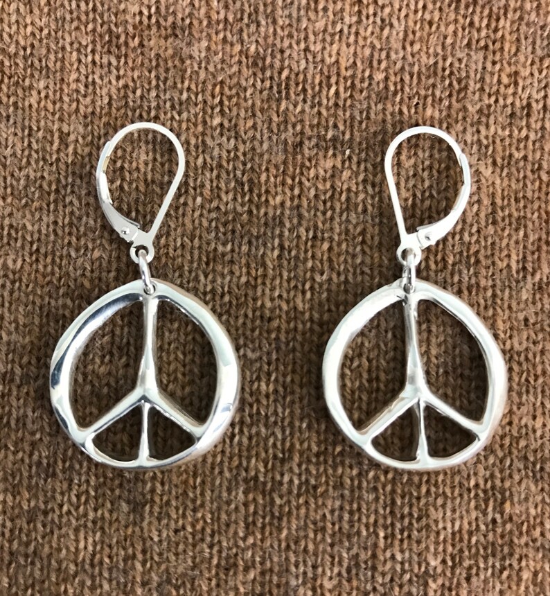 Infinite Peace Sterling Silver Infinity Ring Peace Sign Pendant - Etsy