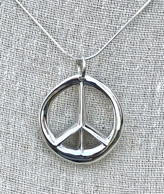 Infinite Peace sterling silver infinity ring peace sign | Etsy
