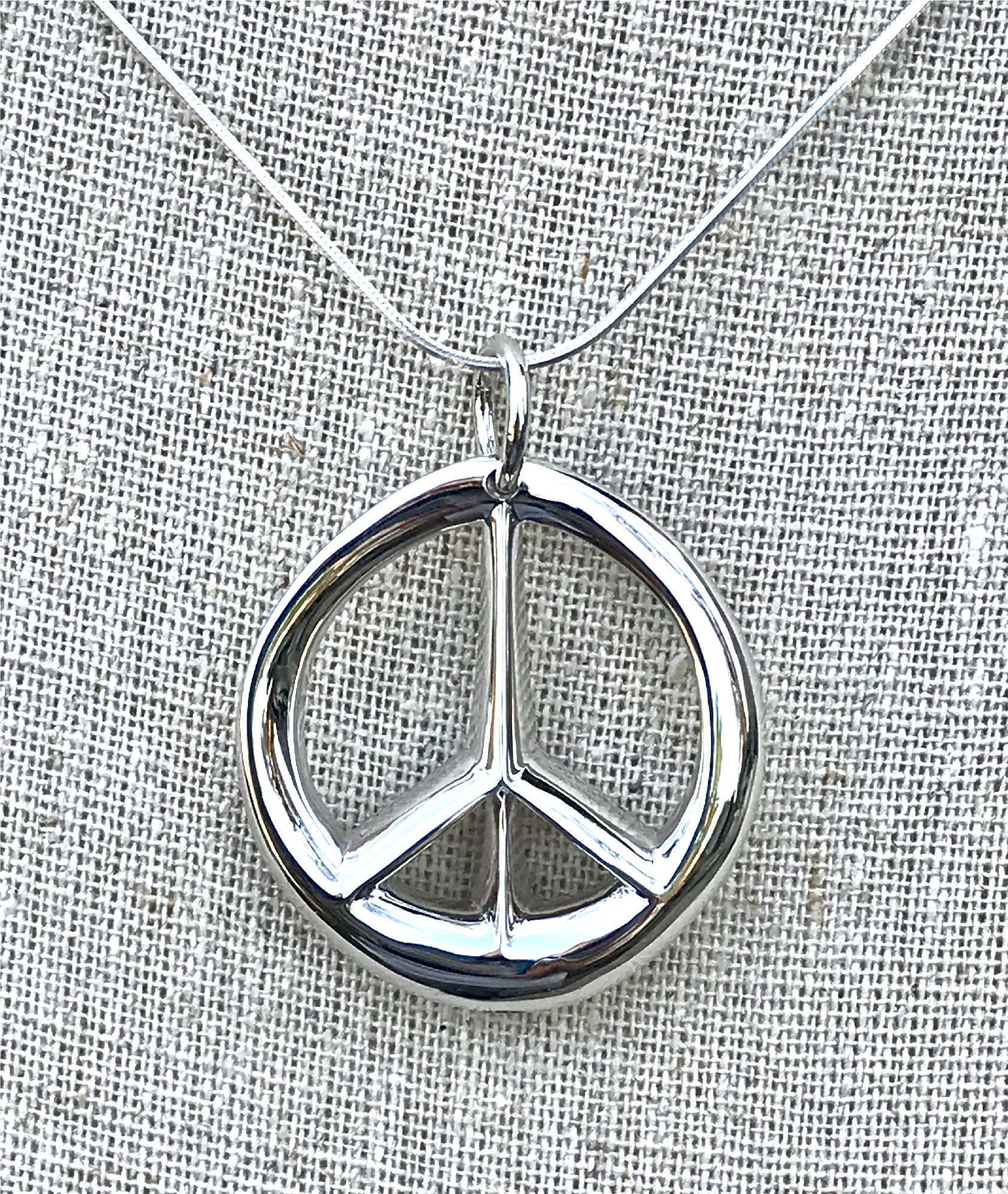 Infinite Peace Sterling Silver Infinity Ring Peace Sign Pendant - Etsy
