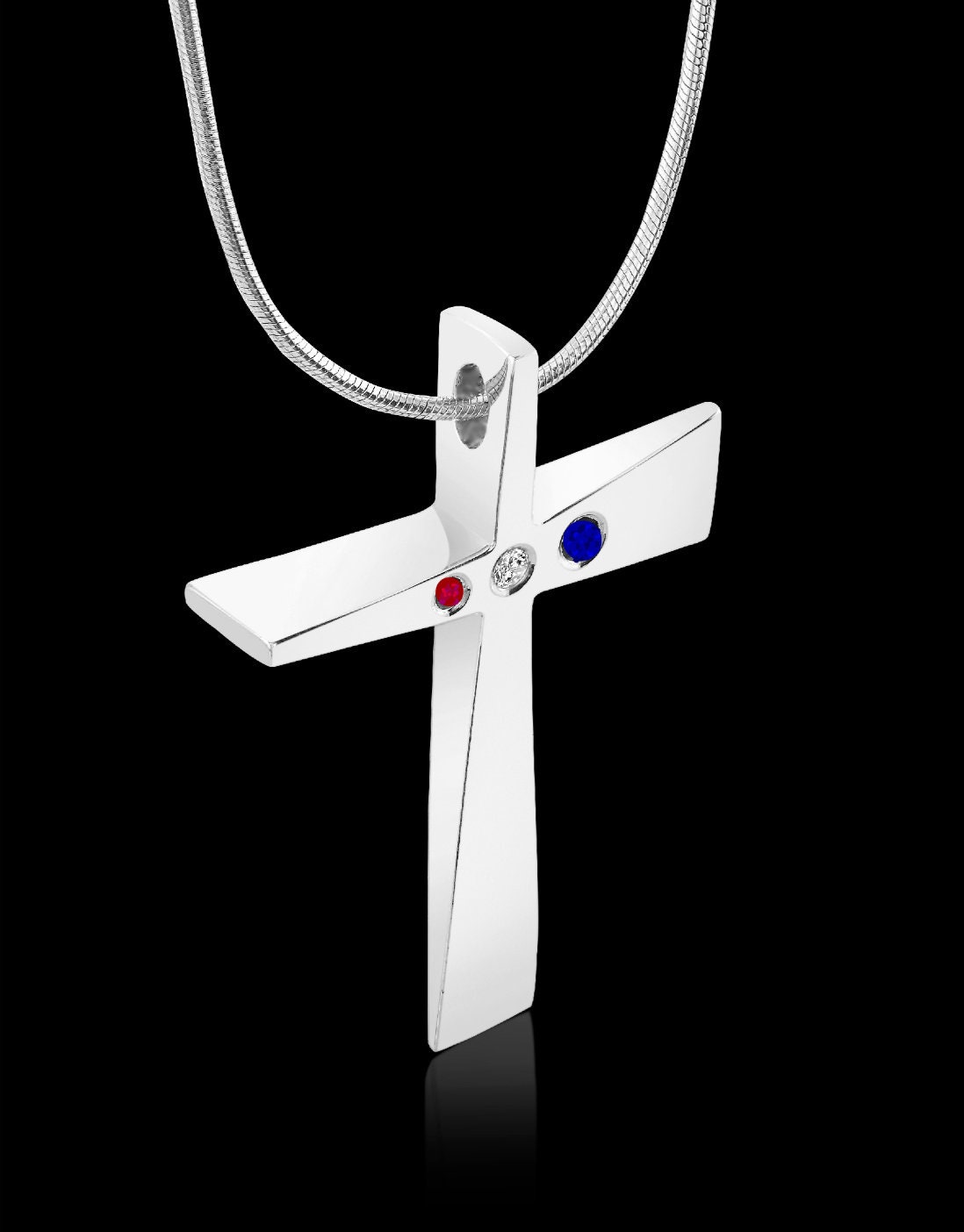 Trinity Cross Sterling Silver Cross Pendant - Etsy