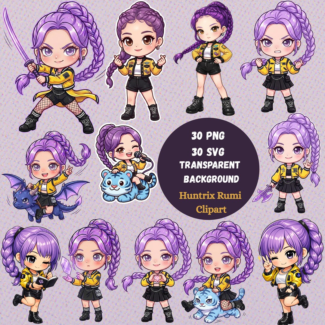Huntrix Rumi SVG | Slayer K-pop Demon Hunters Shirt PNG | Saja Girls ...