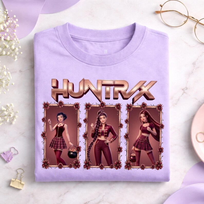 K-pop Demon Hunters PNG and SVG Bundle, Huntrix Girls Preppy Designs ...