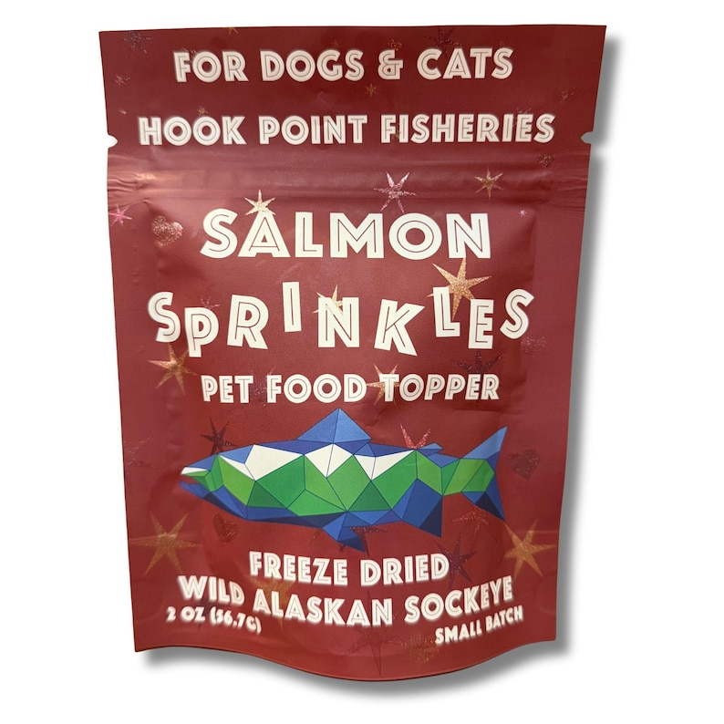 Salmon Sprinkles - Sockeye Salmon Pet Food Topper, 2oz - Etsy
