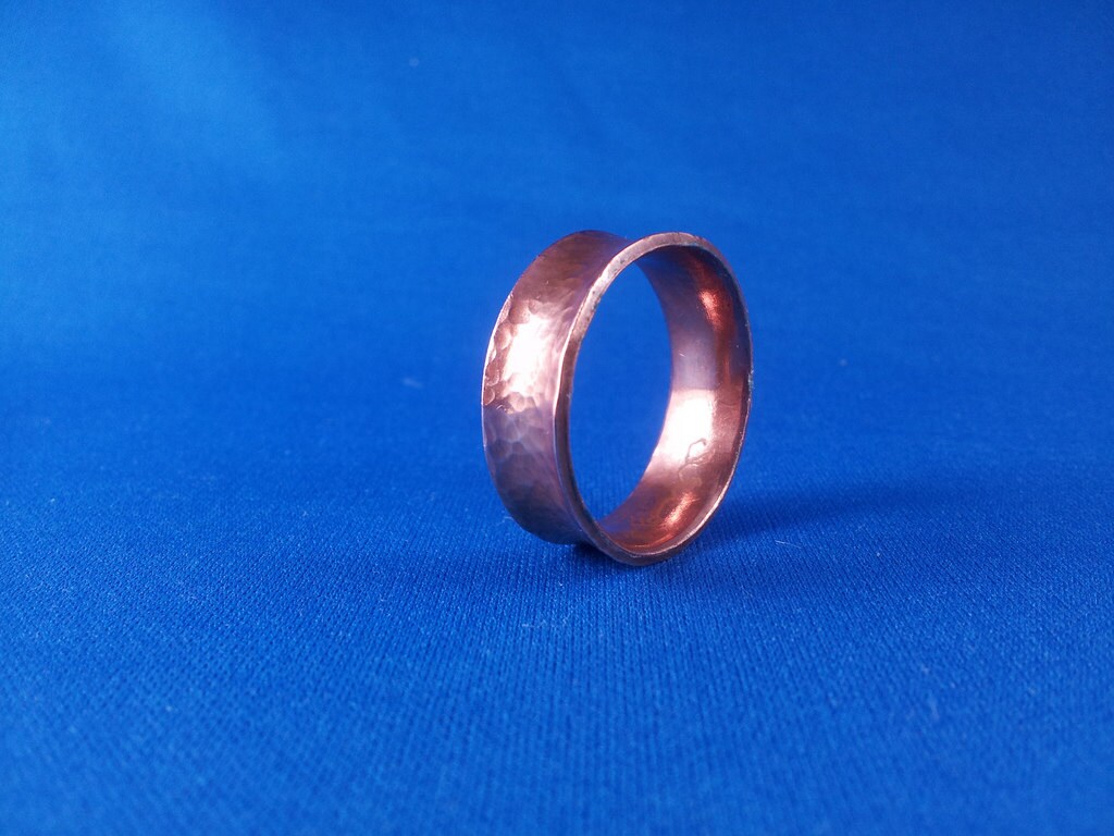 Copper Ring Forged Copper Ring Anticlastic Copper Ring Copper | Etsy