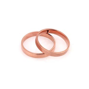 Copper Ringwomen's Copper Wedding Ringthin Band3mm Wide Flat Edgecopper ...