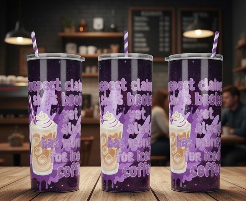 Suspect Only Drinks Iced Coffee PNG Digital Download. Tumbler Wrap ...