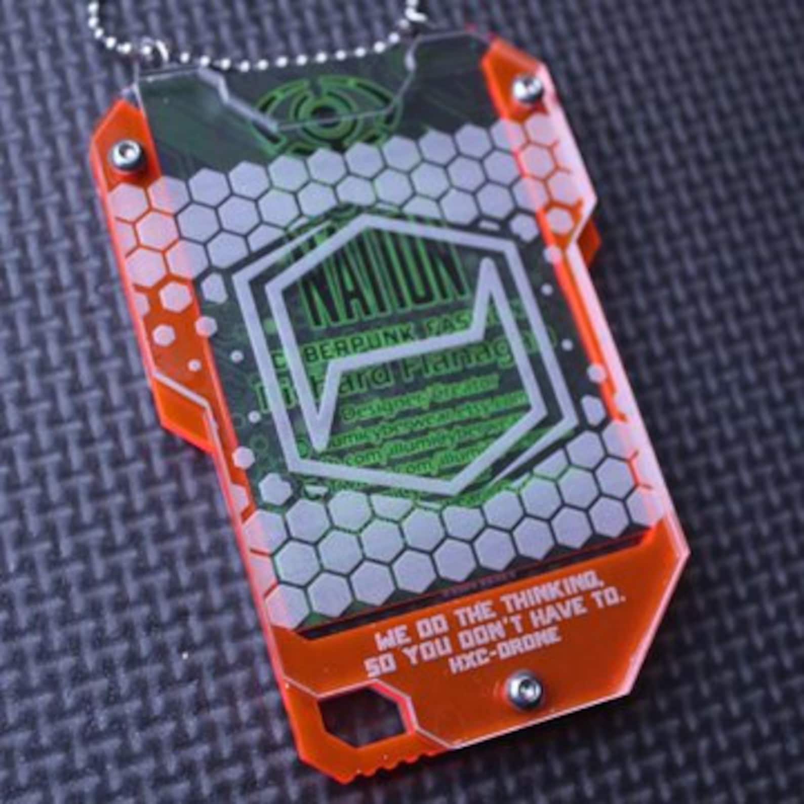 HexCorp Cyberpunk keycard style card ID holder | Etsy