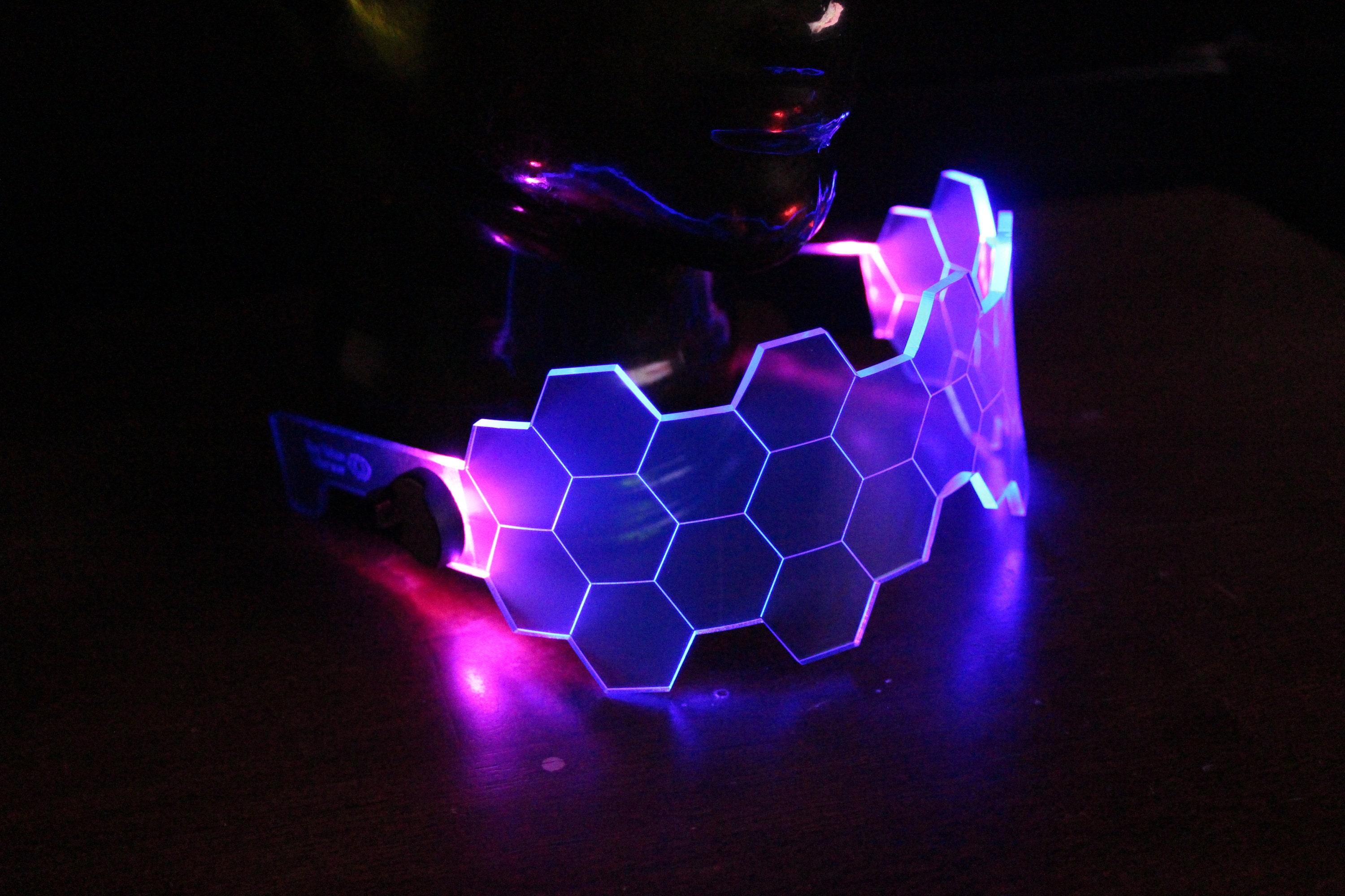 Hive Shield Vaporwave Neon Blue/pink the Original Illuminated Cyberpunk ...
