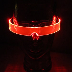 The Original Illuminated Cyberpunk Cyber Goth Visor STEALTH Neon Red - Etsy