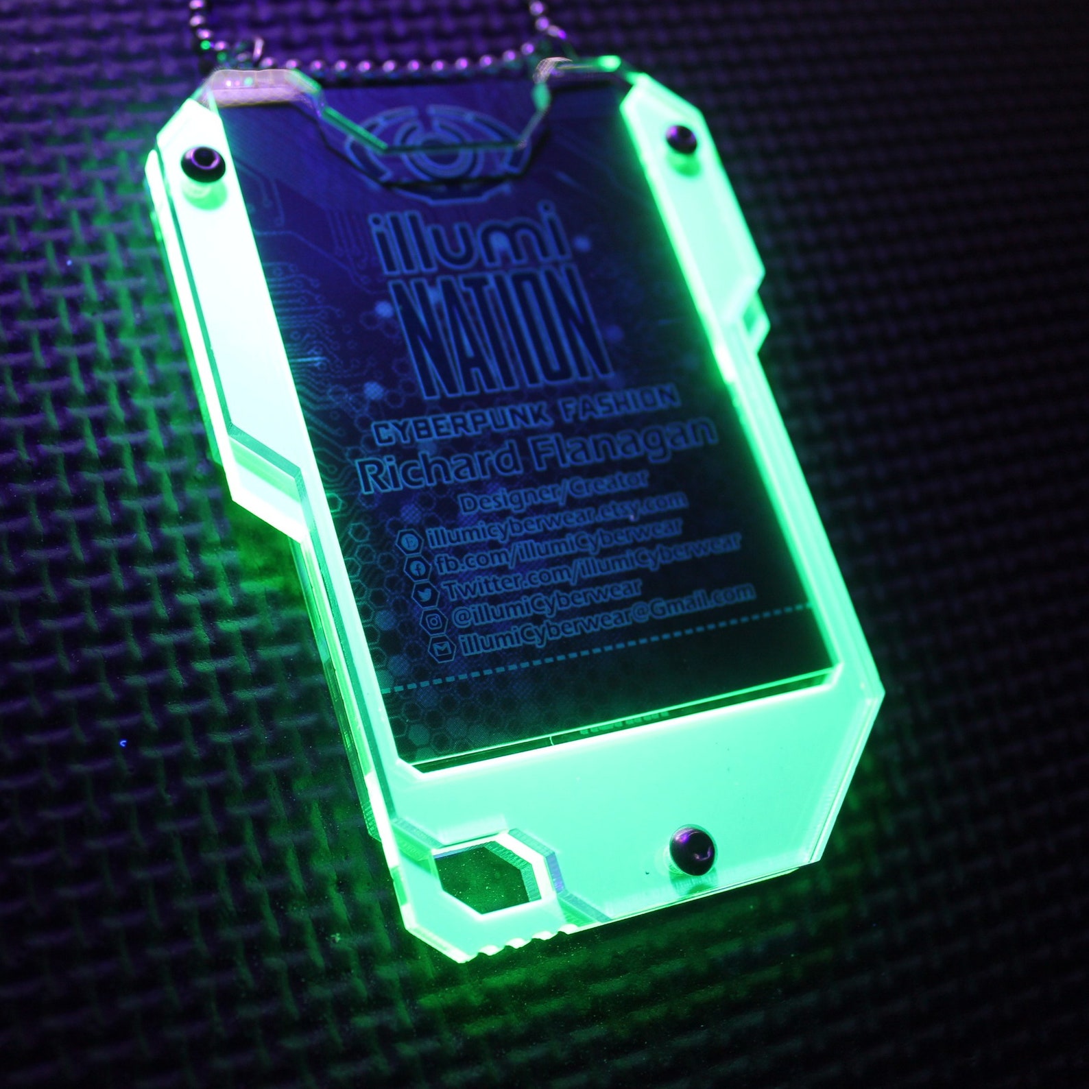 Plain Cyberpunk Keycard Style Card ID Holder - Etsy
