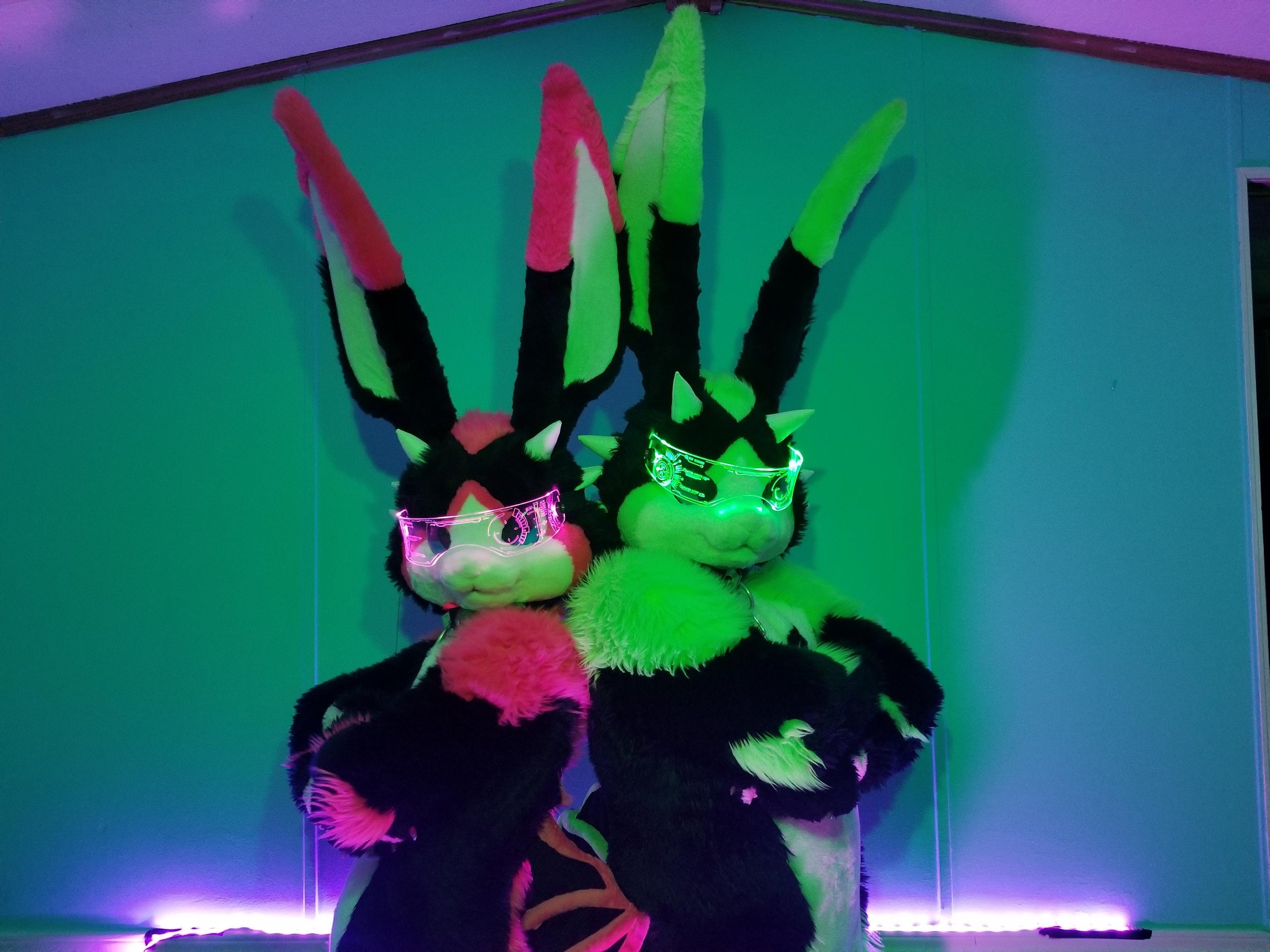 Illuminated Cyberpunk Cyber Goth Fursuit Visor J.A.R.V.I.S Advanced ...