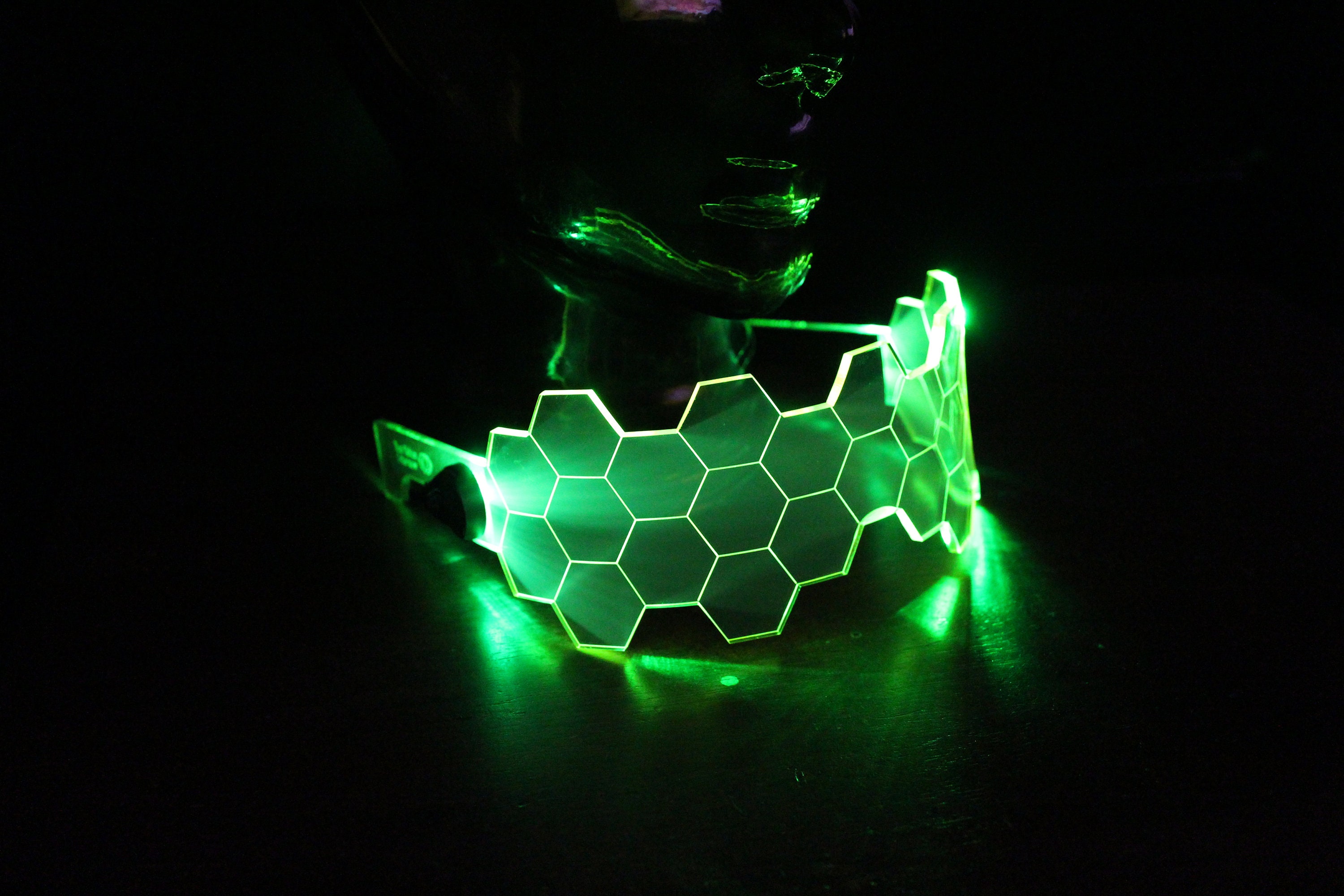 Hive Shield Neon Green the Original Illuminated Cyberpunk Cyber Goth ...