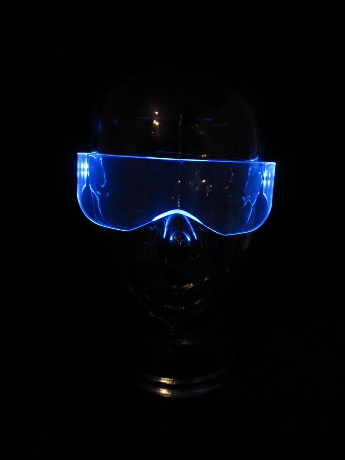 The Original Illuminated Cyberpunk Cyber Goth Visor V3 Neon Blue Sailor ...