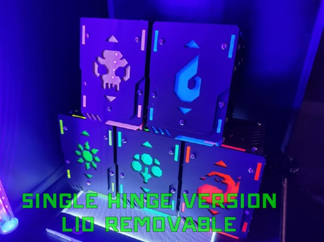 CYBERTHRONE 100 Card Mtg Commander Deck Box *single Hinge Removable Lid ...