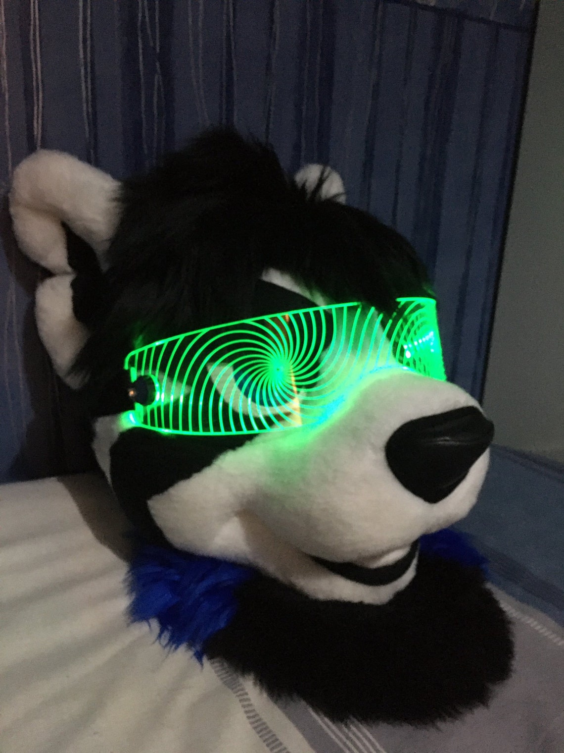 Illuminated Cyberpunk Cyber Goth Fursuit Visor HYPNO Clear - Etsy UK