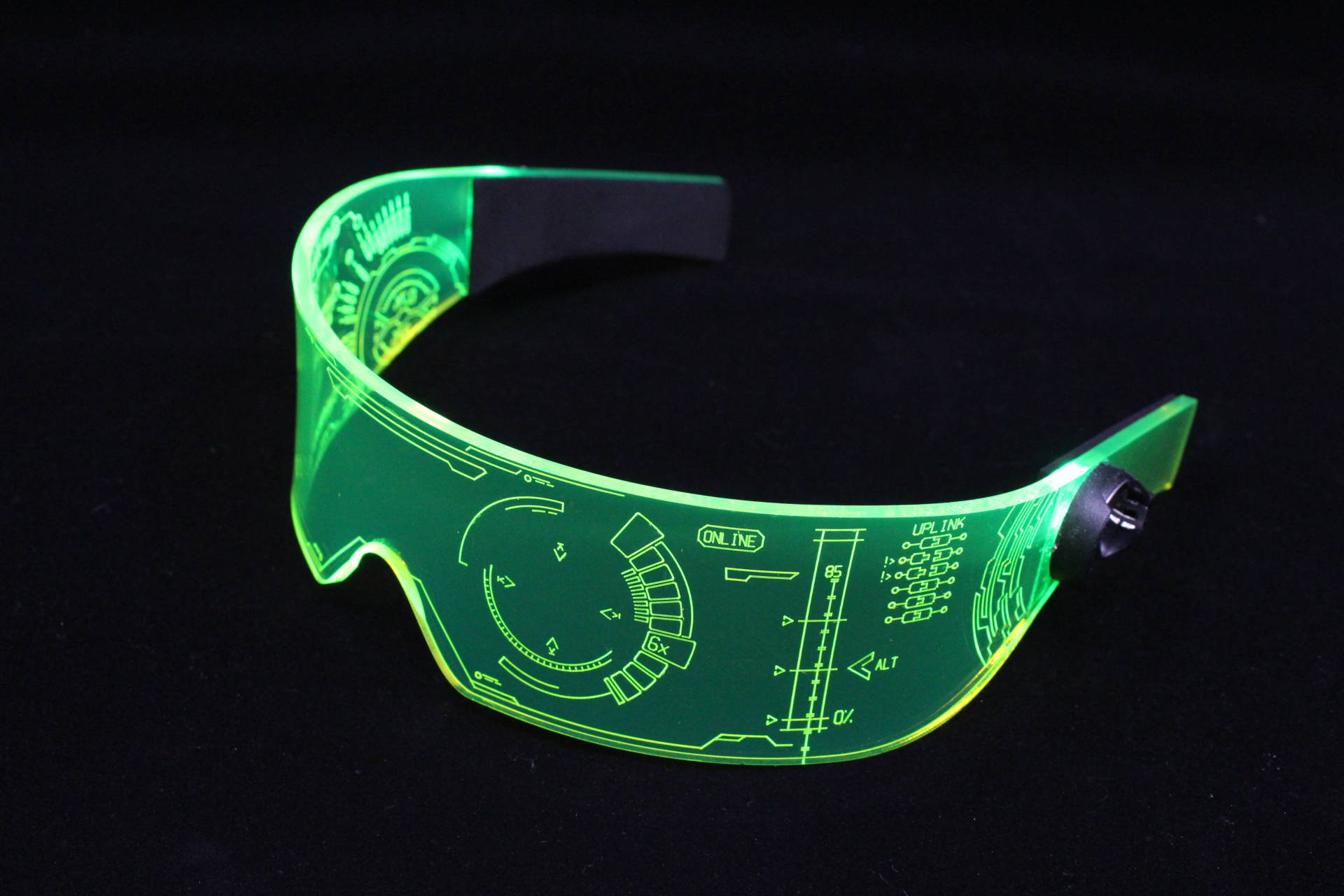 The Original Illuminated Cyberpunk Cyber Goth Visor Iron Man | Etsy