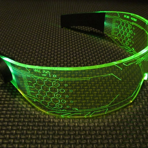 The Original Illuminated Cyberpunk Cyber Goth Visor Iron Man | Etsy