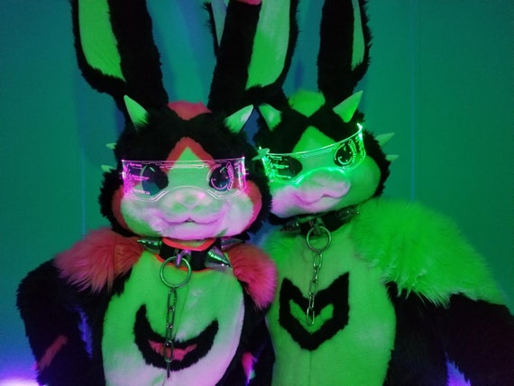 Illuminated Cyberpunk Cyber Goth Fursuit Visor J.A.R.V.I.S - Etsy UK