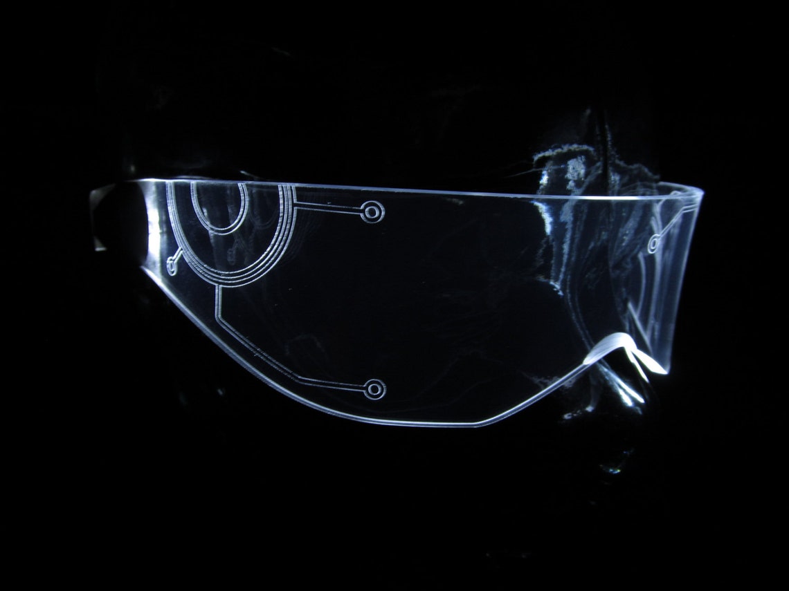 The Original Illuminated Cyberpunk Cyber Goth Visor Tron V3 Visor ...