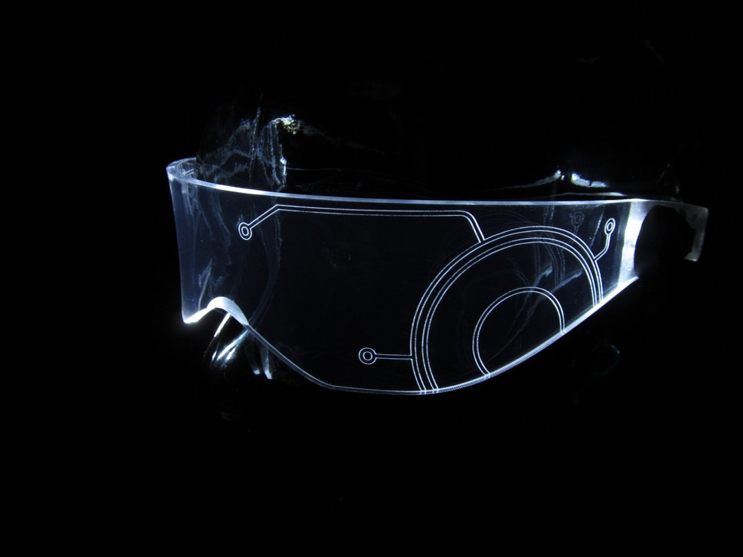 The Original Illuminated Cyberpunk Cyber Goth Visor Tron V3 Visor ...