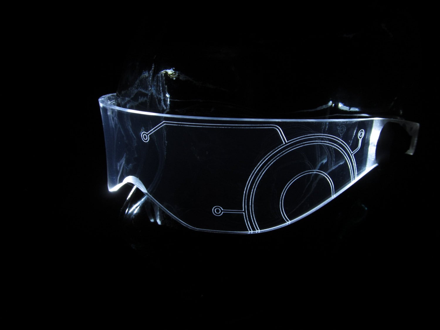 The Original Illuminated Cyberpunk Cyber goth visor Tron V3 | Etsy