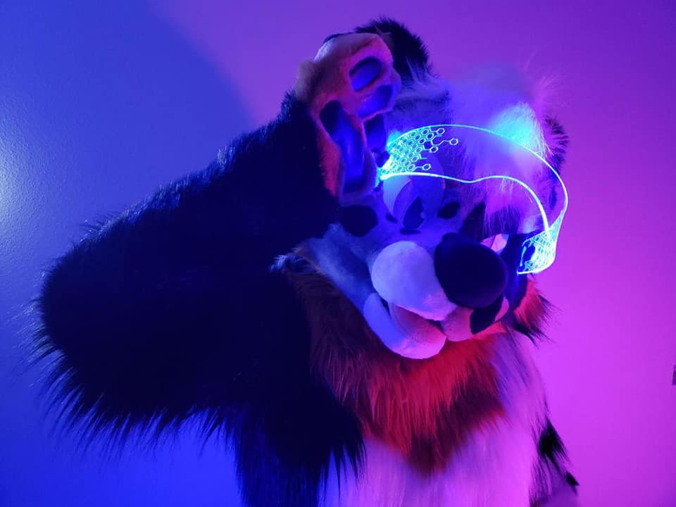 The Original Illuminated Cyberpunk Cyber Goth Fursuit Visor - Etsy UK