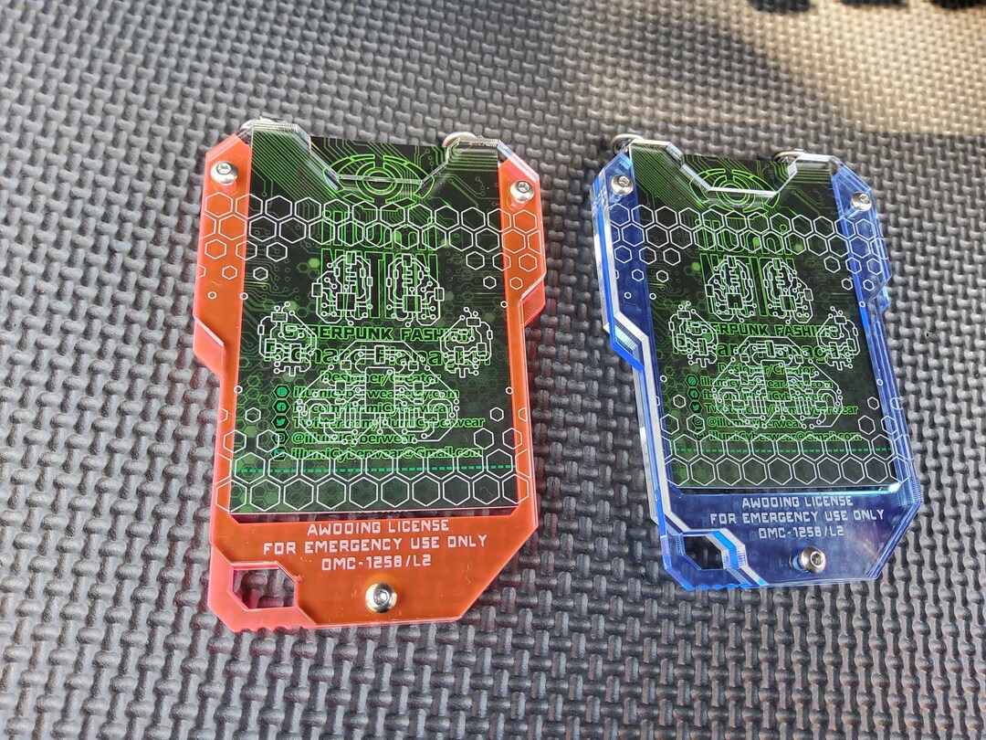 Cyberpunk Circuit Awooing License Keycard Style Card ID Holder - Etsy