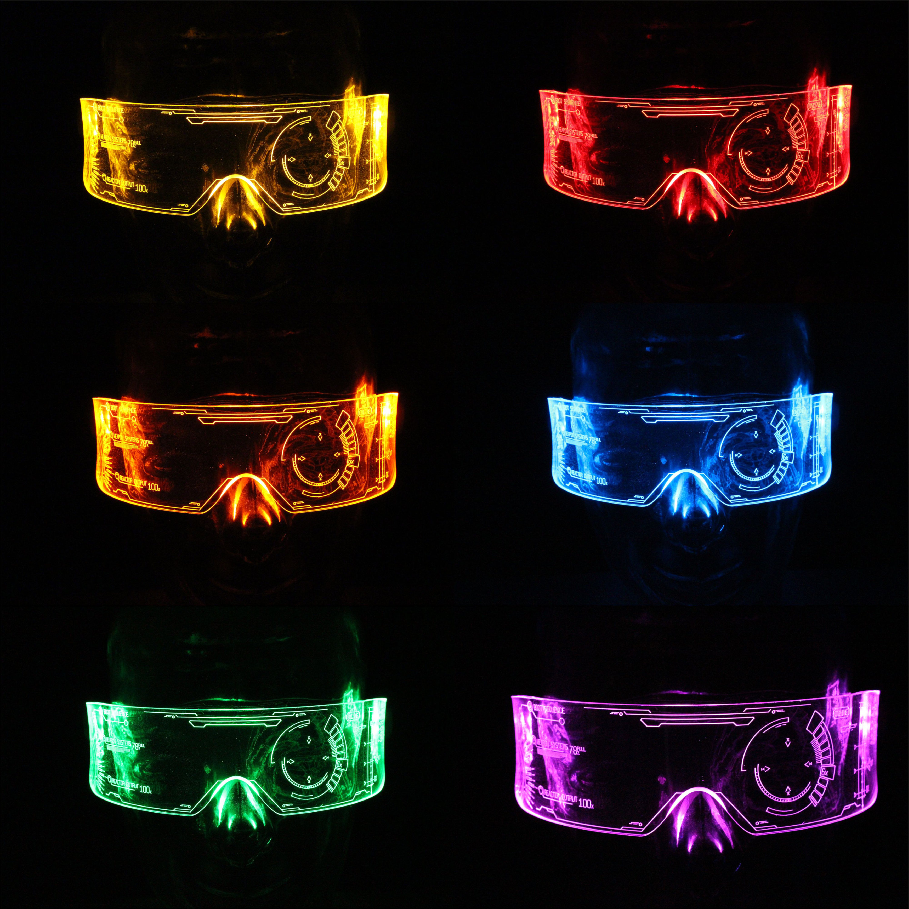 The original Illuminated Cyberpunk Cyber goth visor Iron Man | Etsy