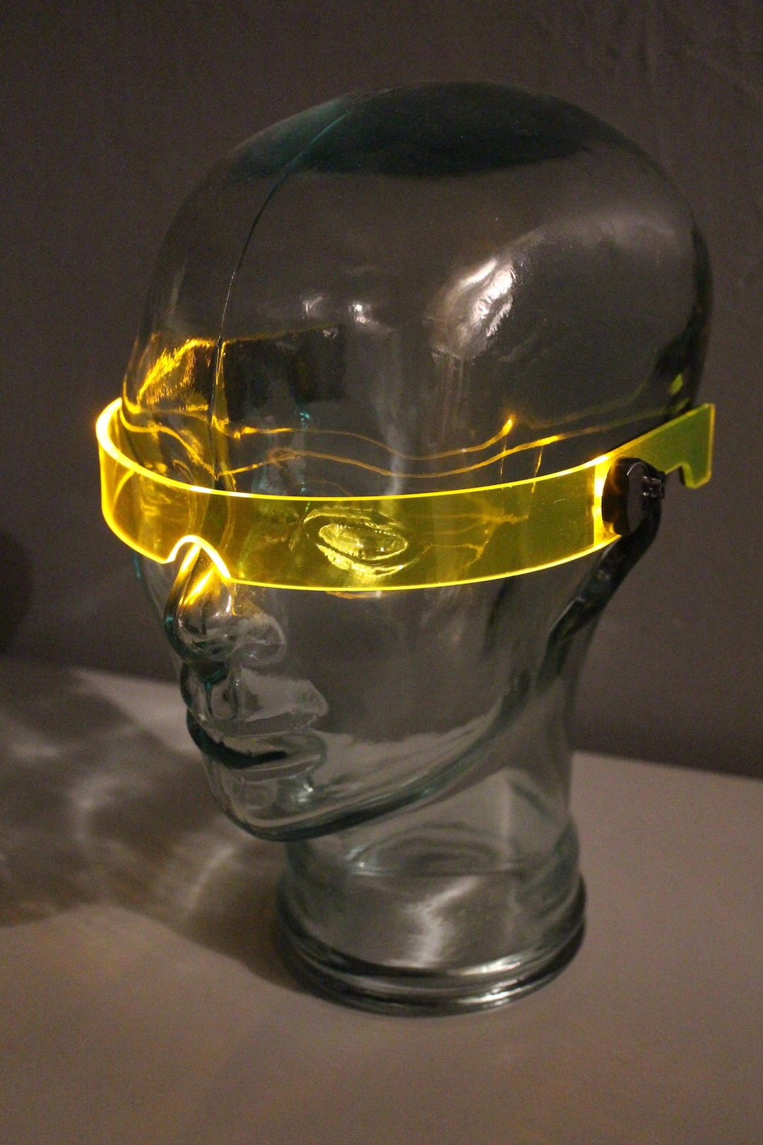 The Original Illuminated Cyberpunk Cyber Goth Visor STEALTH Amber - Etsy
